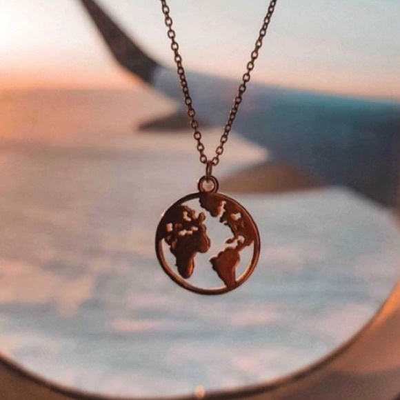 Jewelry | Silver And Gold Map Pendant Necklace Bundle | Poshmark